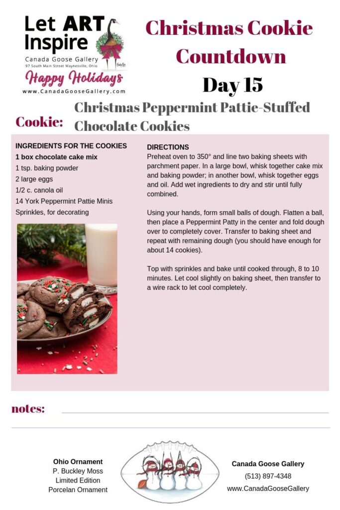 Day 15 Christmas Cookie Countdown - Canada Goose Gallery - P. Buckley Moss