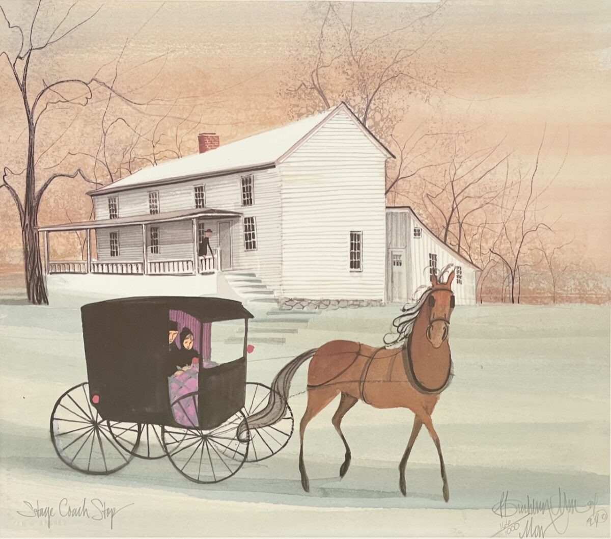 Stagecoach Stop | Vintage Travel Scene