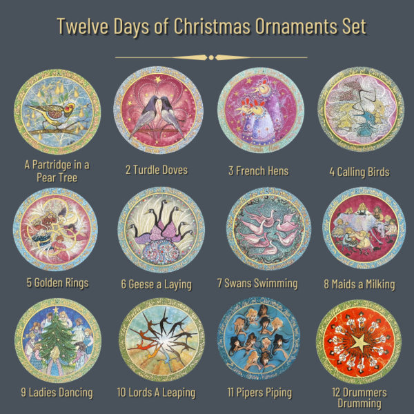 Twelve Days Of Christmas Ornament Set | P. Buckley Moss