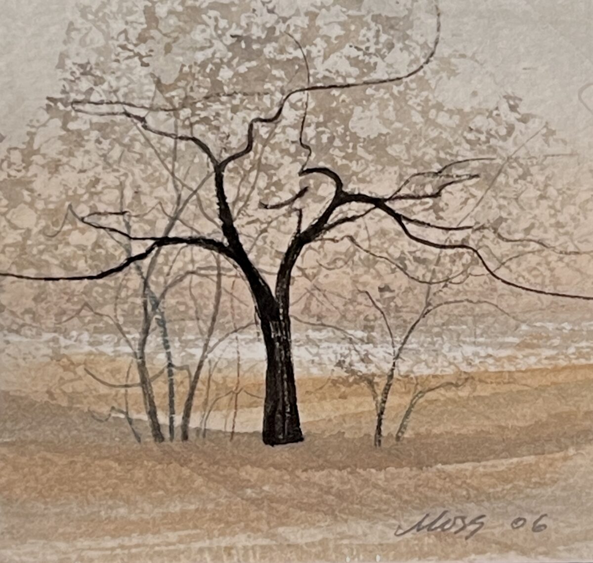 Landscape Miniature Painting | P. Buckley Moss | Nature Art